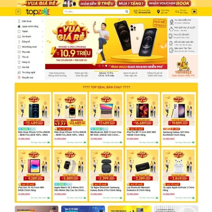 Web ĐTDĐ Topzone. - Codedep.net