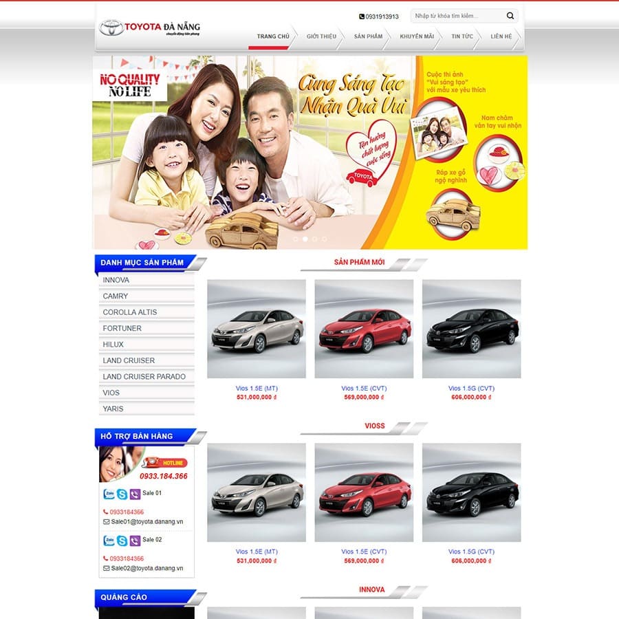 Web Toyota Đà Nẵng. - Codedep.net