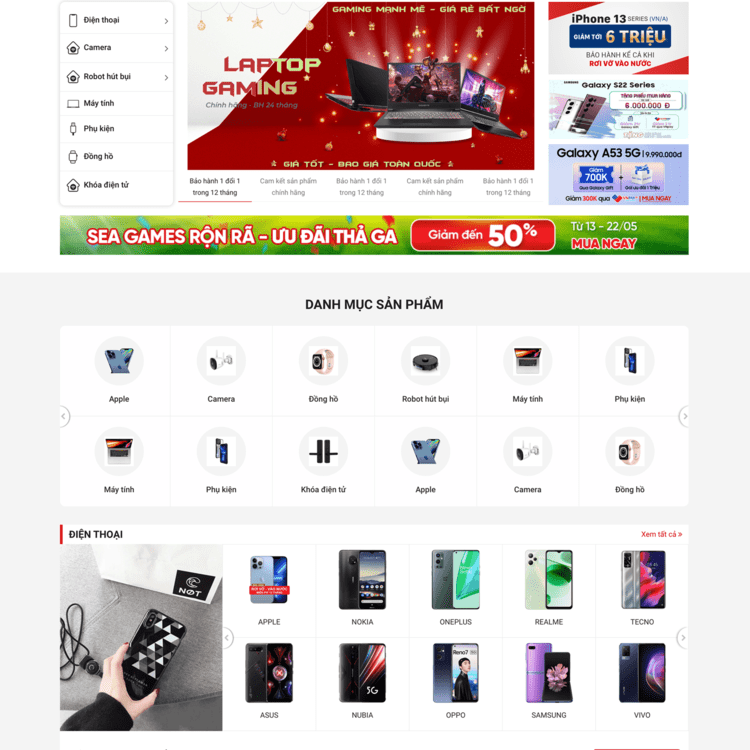 Theme Điện máy Phan Thành - Codedep.net