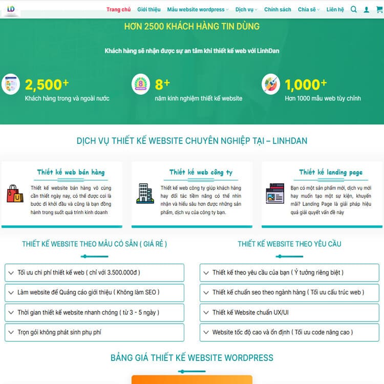 Theme Thiết kế web Linh Dan - Codedep.net