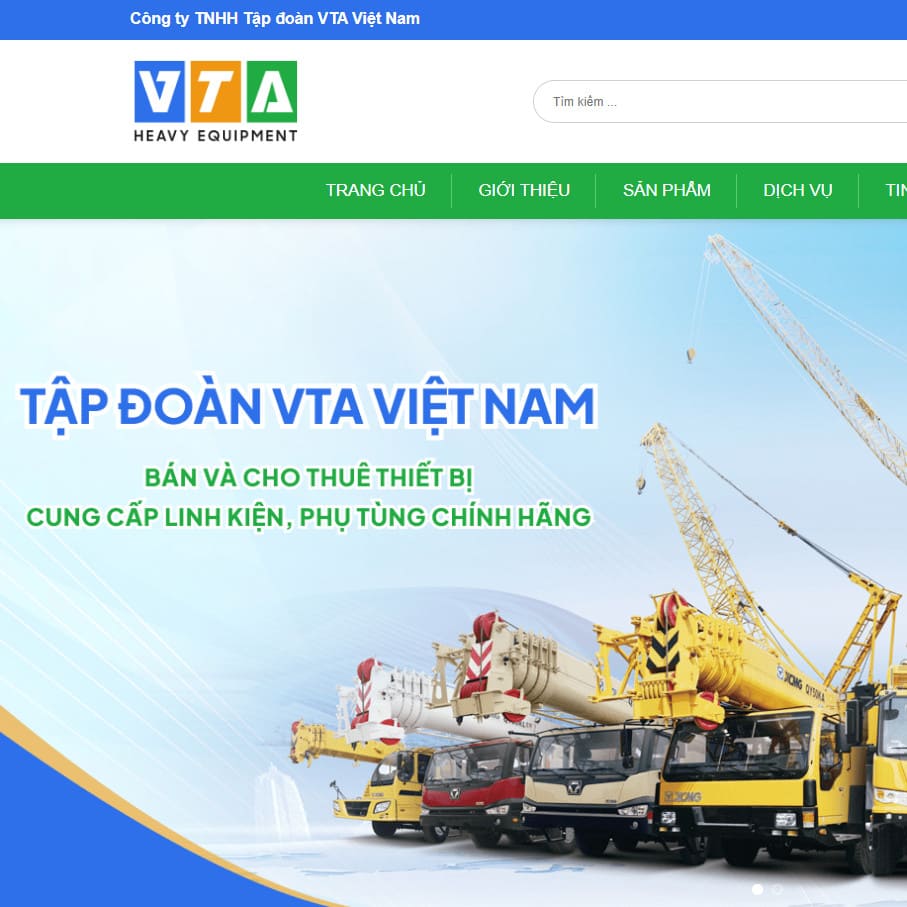 Theme xe cơ giới VTA - Codedep.net